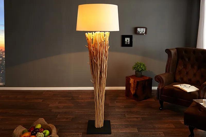 Stojací lampa Euphoria -  masivní dřevo 175 cm