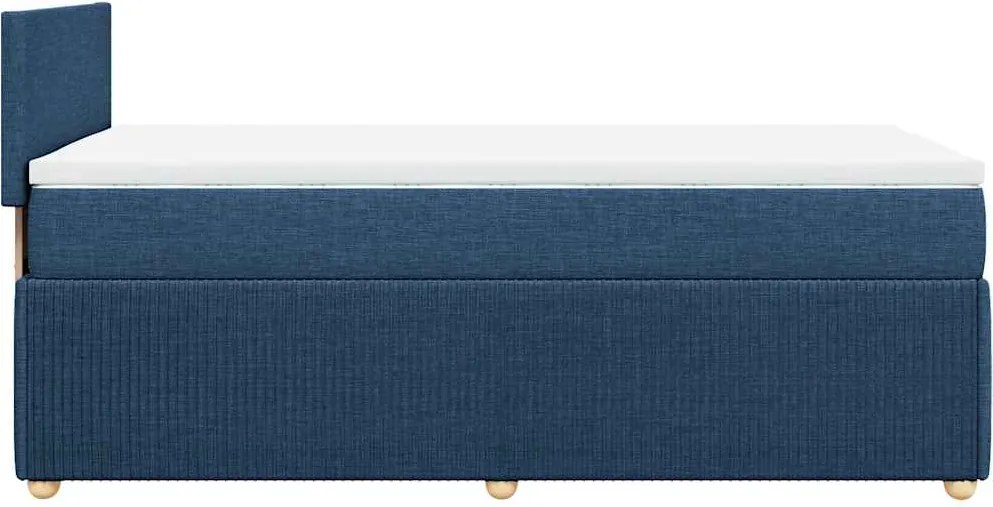 Box spring postel s matrací modrá 90x190 cm textil 3287310