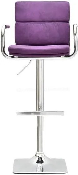design4life Barová židlička NOVE otočná, fialová-chrom