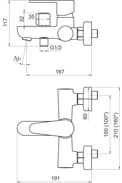 Novaservis - Vanová sada s baterií TITANIA FRESH ECO lesklý chrom