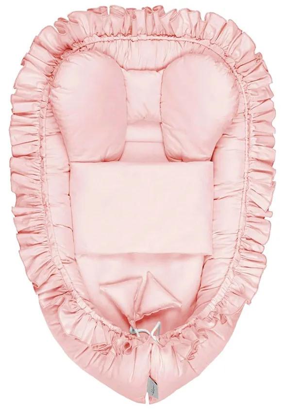Hnízdečko s peřinkou pro miminko Belisima PURE pink Růžová