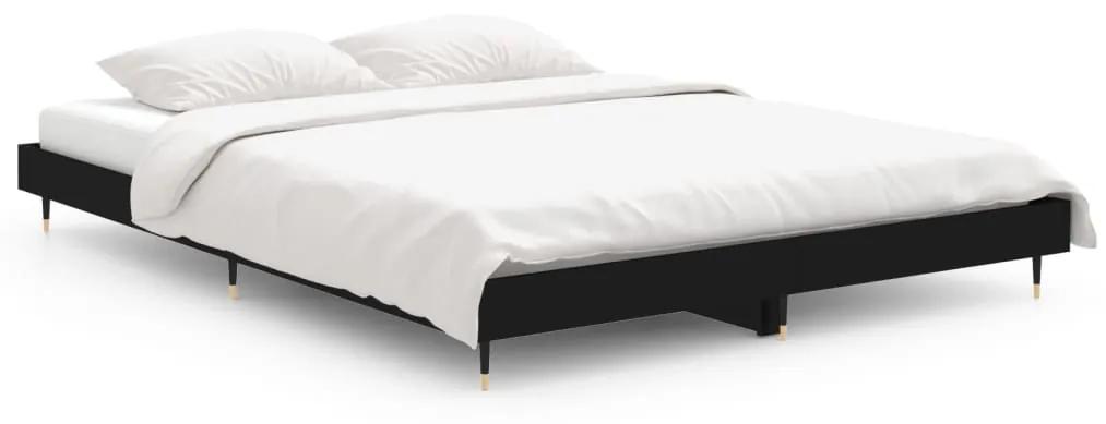 vidaXL Rám postele černý 140 x 190 cm kompozitní dřevo