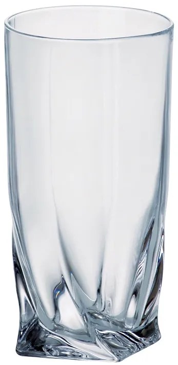 Crystalite Bohemia Long Drink sklenice na koktejly a nealko nápoje Quadro 350 ml 6 KS