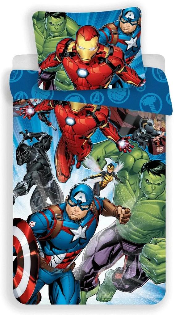 Jerry Fabrics Bavlněné povlečení Avengers Brands 02, 140 x 200 cm, 70 x 90 cm