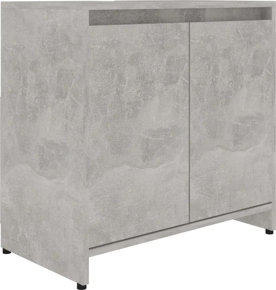 vidaXL Koupelnová skříňka 60 x 33 x 61 cm dřevotříska [802646] Barva: Betonová šedá