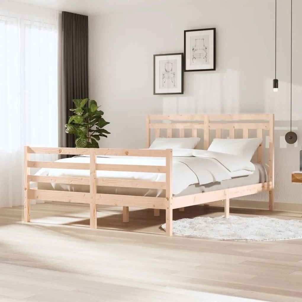 3100664 vidaXL Rám postele masivní dřevo 160 x 200 cm