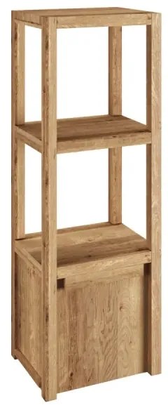 furniture-nabytek.cz - Masivní závěsná police Sidora z divokého dubu, olejovaná, hnědá – 31×25×90 cm