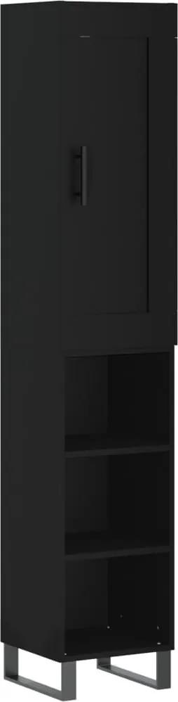 vidaXL Skříň highboard 34,5 x 34 x 180 cm kompozitní dřevo [3200346] Barva: kouřový dub