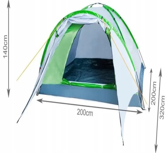 Trizand 10119 Stan Nevada pro 4 osoby zelenošedý