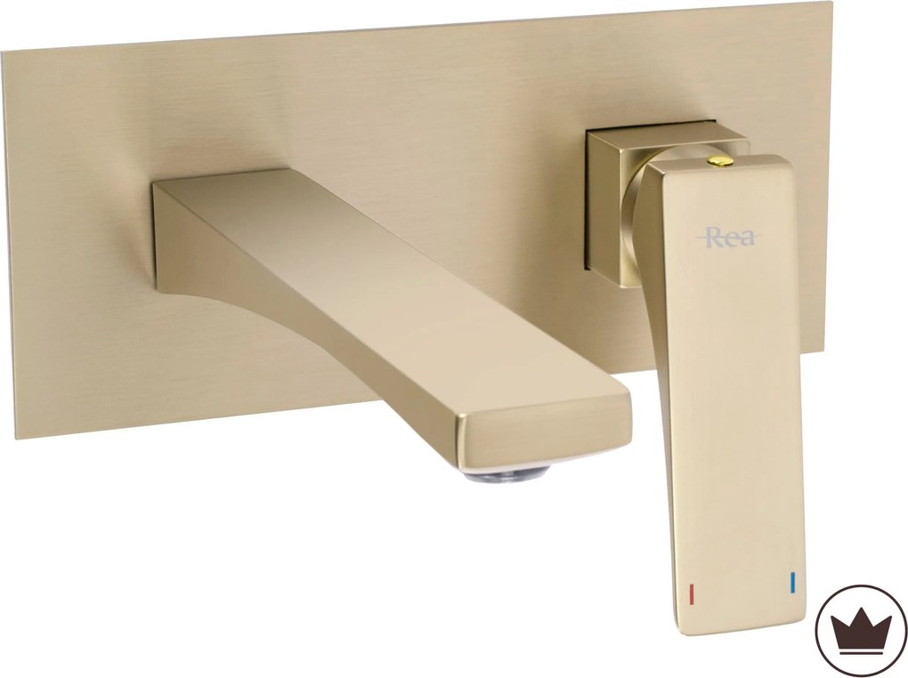 Rea Joe, podomítková umyvadlová baterie + BOX, zlatá matná, REA-B3620