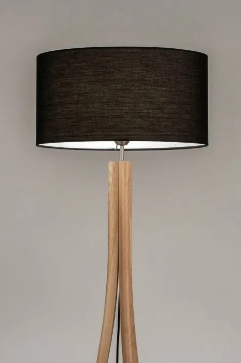Stojací designová lampa Arbon Black and Wood