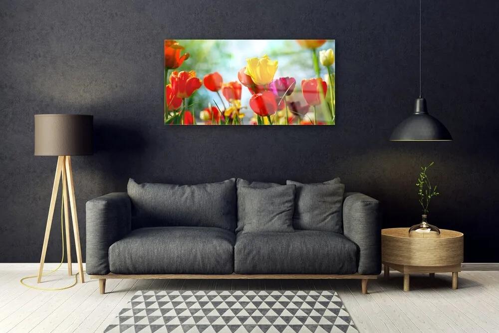Obraz na skle Květ 120x60 cm