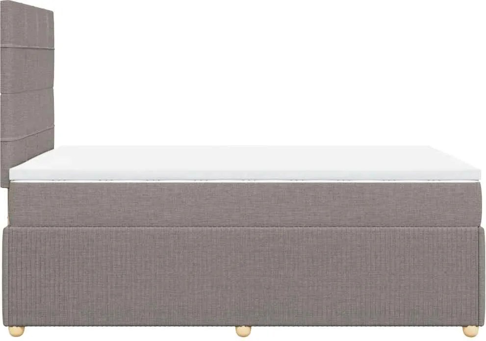 Box spring postel s matrací taupe 120x190 cm textil 3291999