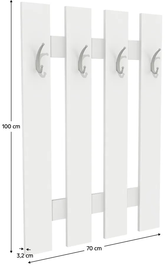 Kondela Věšáková stěna, bílá, KORADO NEW KV11