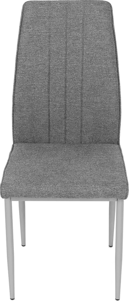 Jídelní židle GERARD - šedá látka / šedé kovové nohy