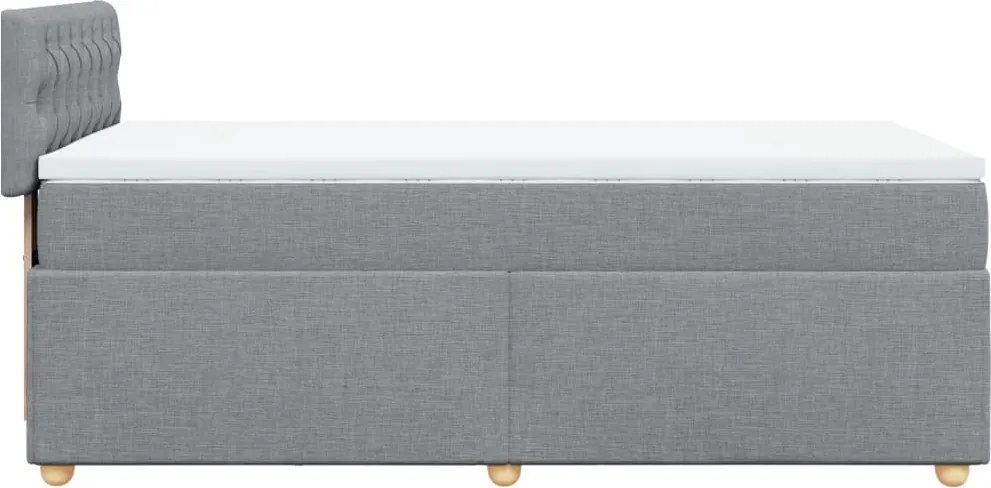 Box spring postel s matrací světle šedá 80 x 200 cm textil 3288814