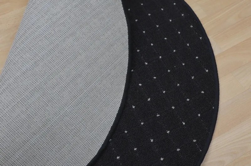 Vopi, Kusový koberec Udinese antracit ovál, 80x150, šedá, chodba / předsíň
