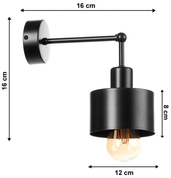 Nástěnné svítidlo BODO 1xE27/60W/230V