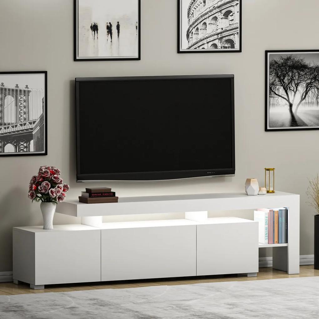 TV stolek Beliz s LED osvětlením bílý