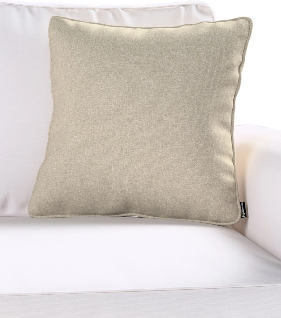 Gabi - potah na polštář šňůrka po obvodu barva béžová látka pletený vzor