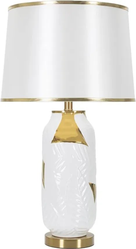 Stolní lampa Ceramic 70 cm bílo-zlatá
