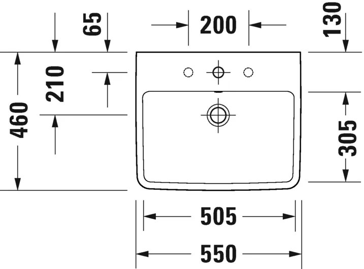 Duravit No.1 - Umyvadlo do nábytku 550x460 mm, s přepadem, bílá 23755500002