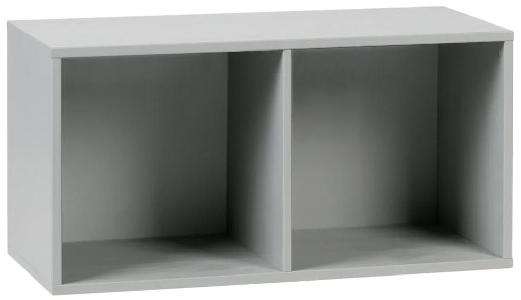 OnaDnes -20% Hoorns Cementově šedý dřevěný regál Inara M 81 x 35 cm