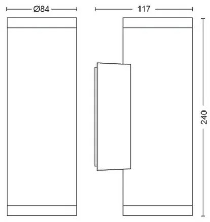 Philips 17463/30/P7 - LED RGBW Venkovní svítidlo Hue APPEAR 2xLED/8W/230V IP44