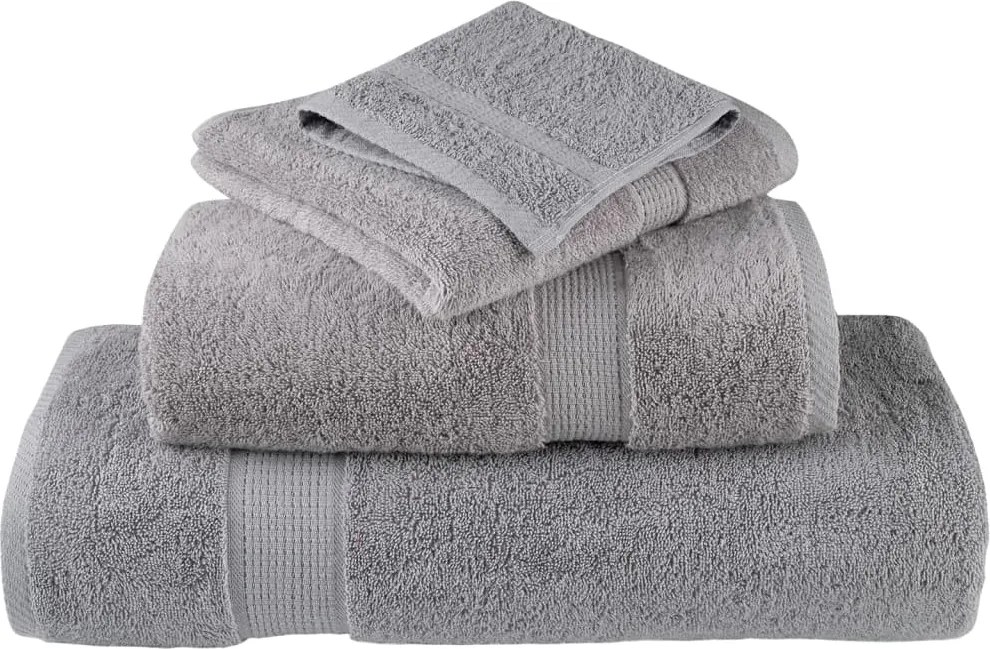 Prémiové ručníky pro hosty SOLUND 2 ks šedé 30x50 cm 600 g/m² 137302