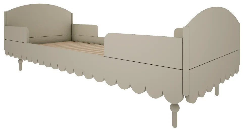 Wood Luck Dětská jednolůžková postel s odnímatelnou bočnicí BABUSHKA 90x200 cm Zvolte barvu: Bílá