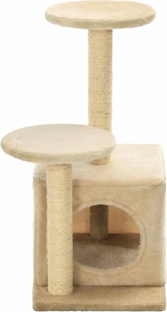 Škrabadlo pro kočky sisalové sloupky 60 cm béžové 170519