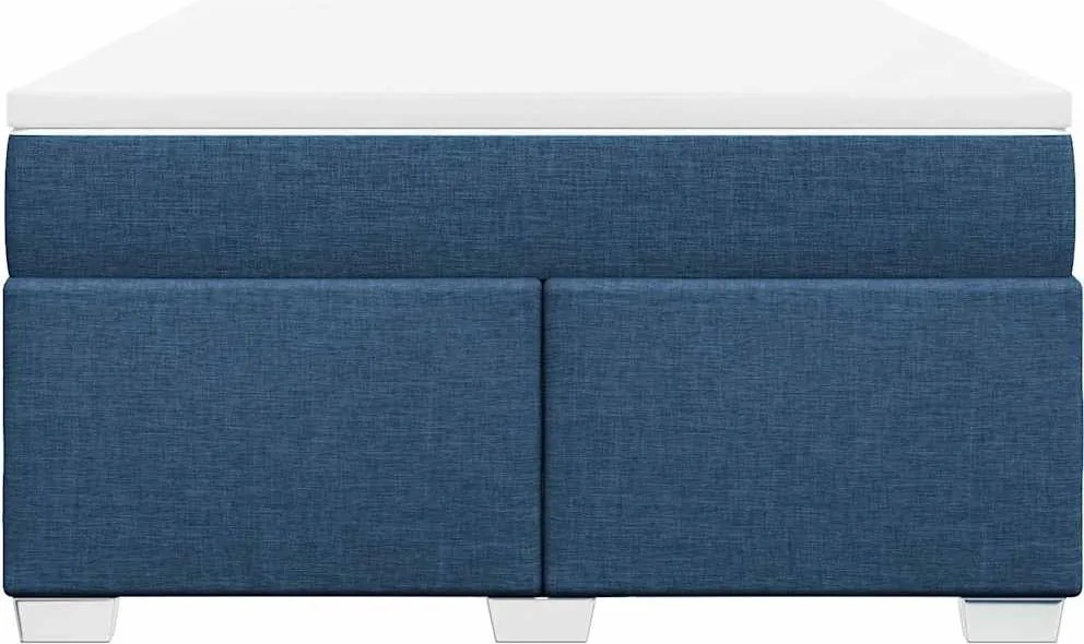 Box spring postel s matrací modrá 140x190 cm textil 3285136