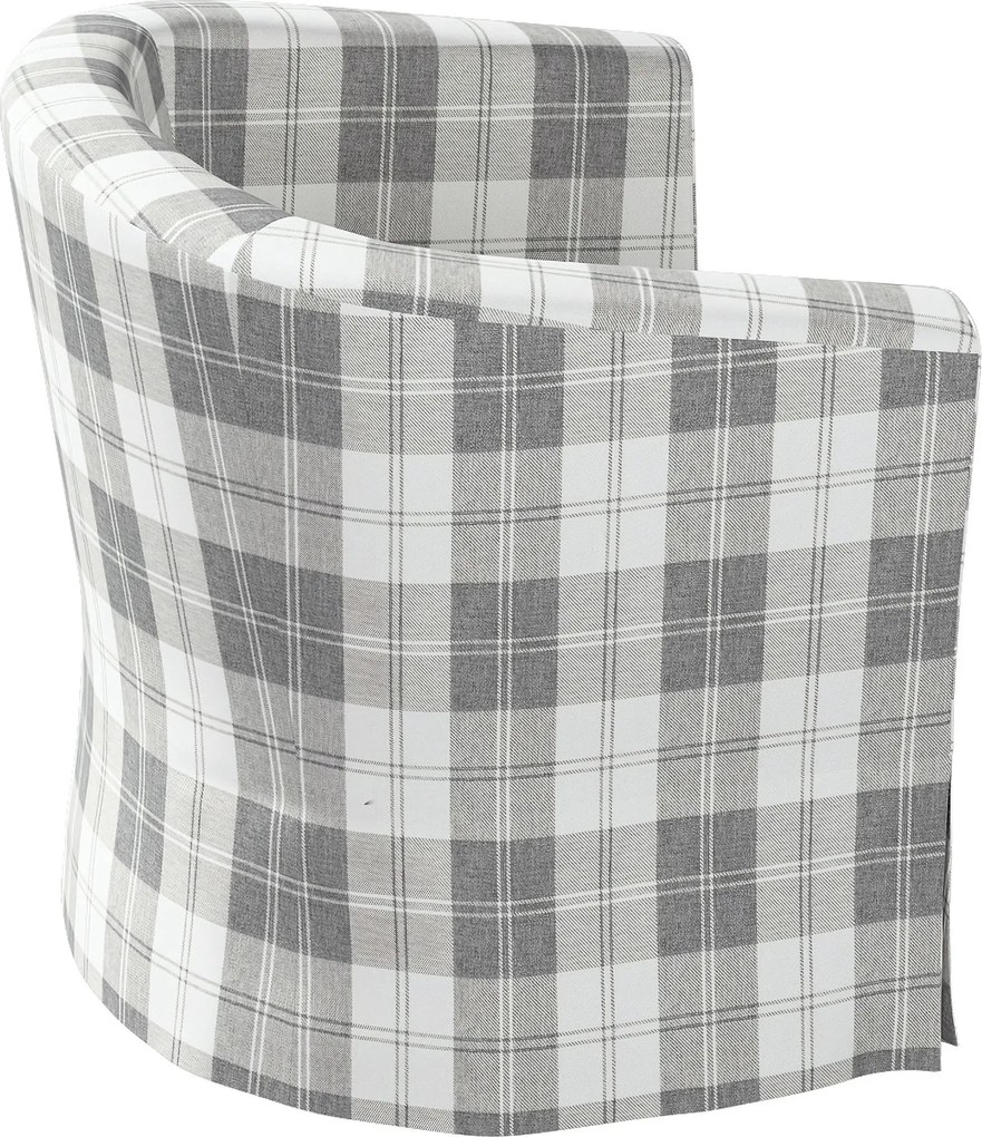 Potah na křeslo IKEA Ektorp Tullsta barva šedá látka pletený vzor, vzorované