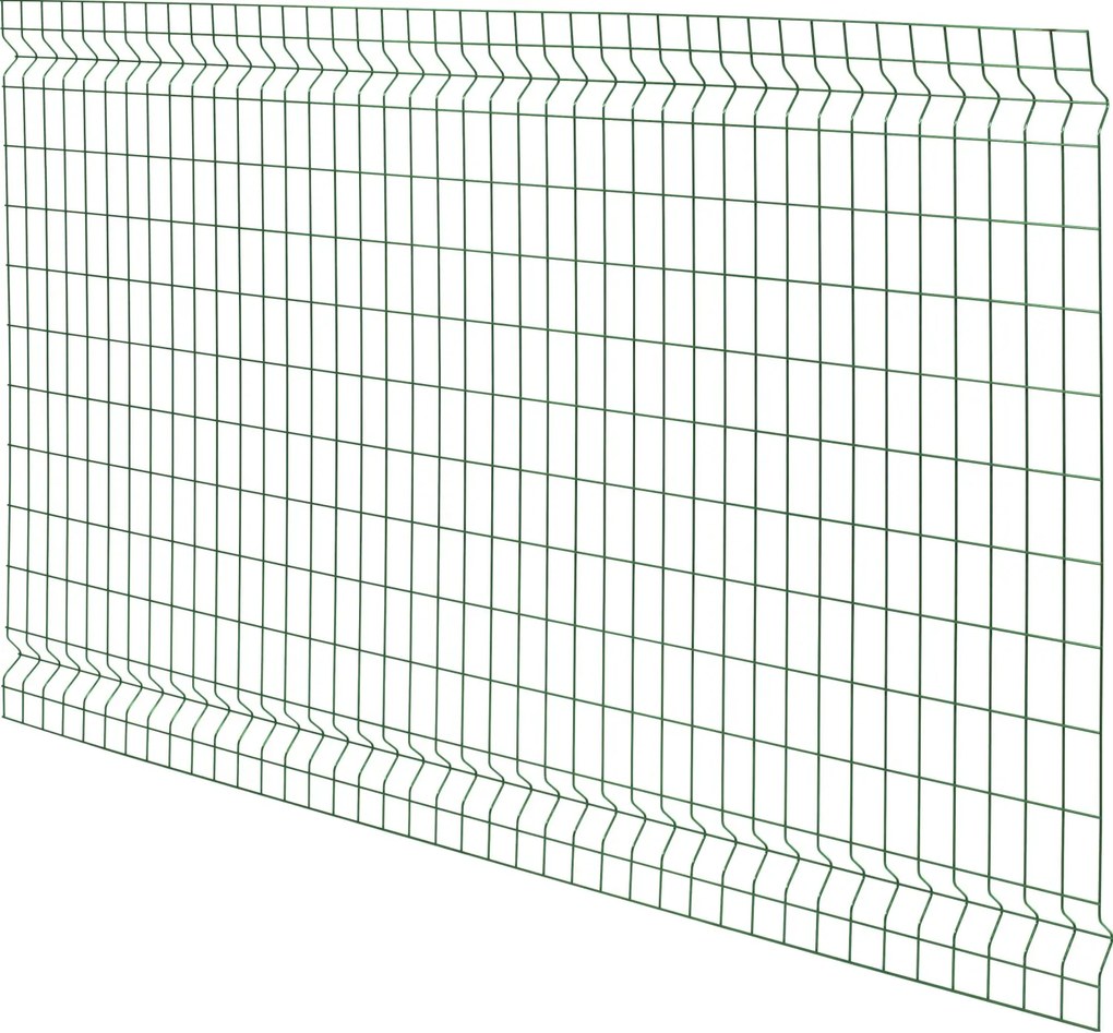 Jednoduché svařované 3D plotové pletivo zelená 120 x 200 cm