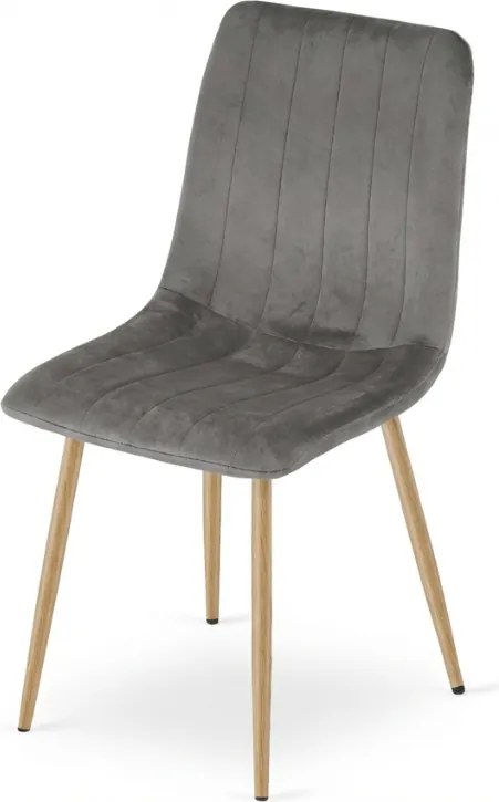 Šedá sametová židle LAVA PEWTER GREY
