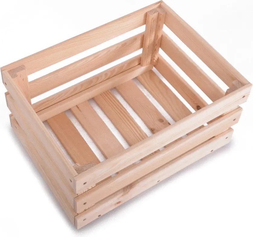 Dřevěný úložný box v přírodní barvě 42x29x22 cm Apple Box – Rojaplast