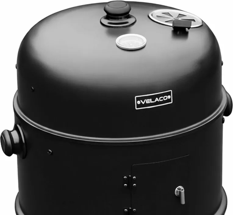 Velaco Zahradní gril + udírna na dřevěné uhlí VL12