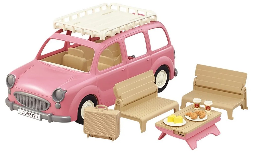 Sylvanian family 5535 Rodinné auto růžové Van