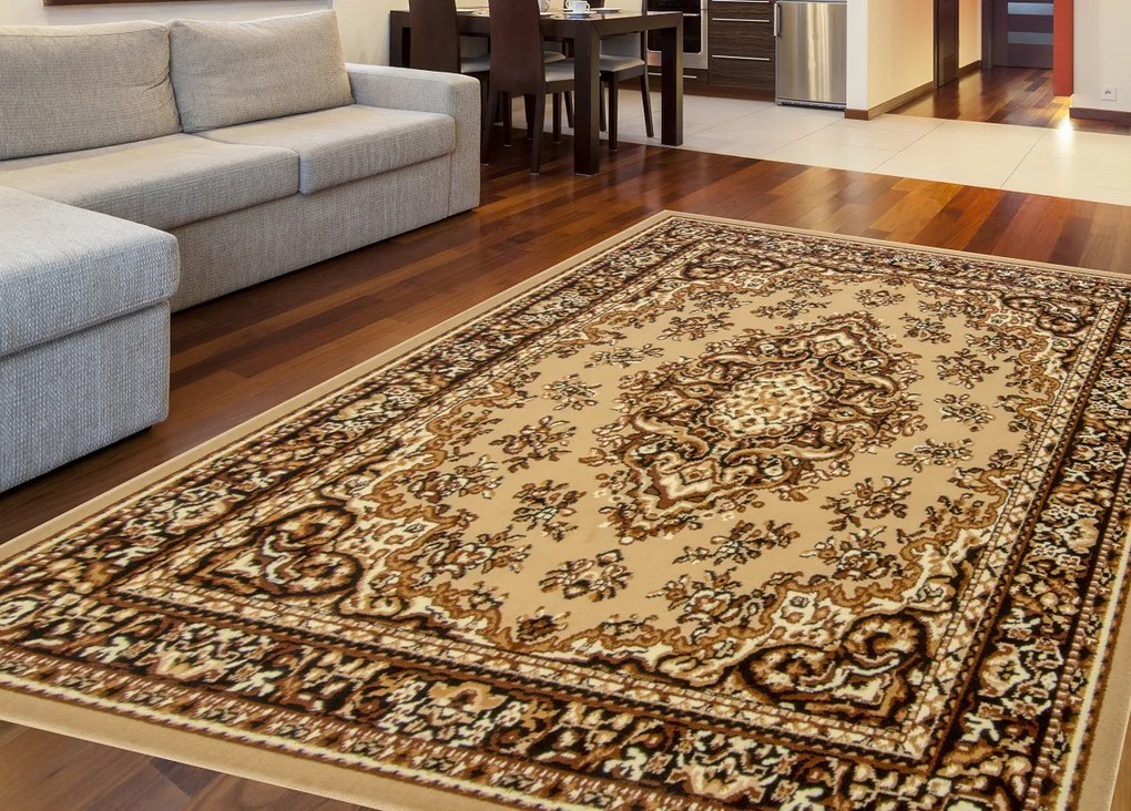 Spoltex, Kusový koberec Samira New Beige 12001-050, 160x225, béžová, chodba / předsíň