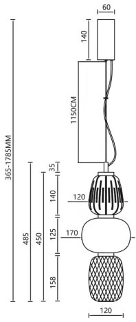 LED Lustr na lanku CARO LED/28W/230V chrom