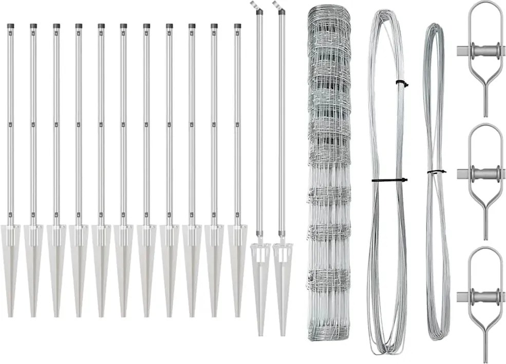 Svařované drátěné ploty s hroty 25 x 1,2 m Pozinkovaná ocel 3351426