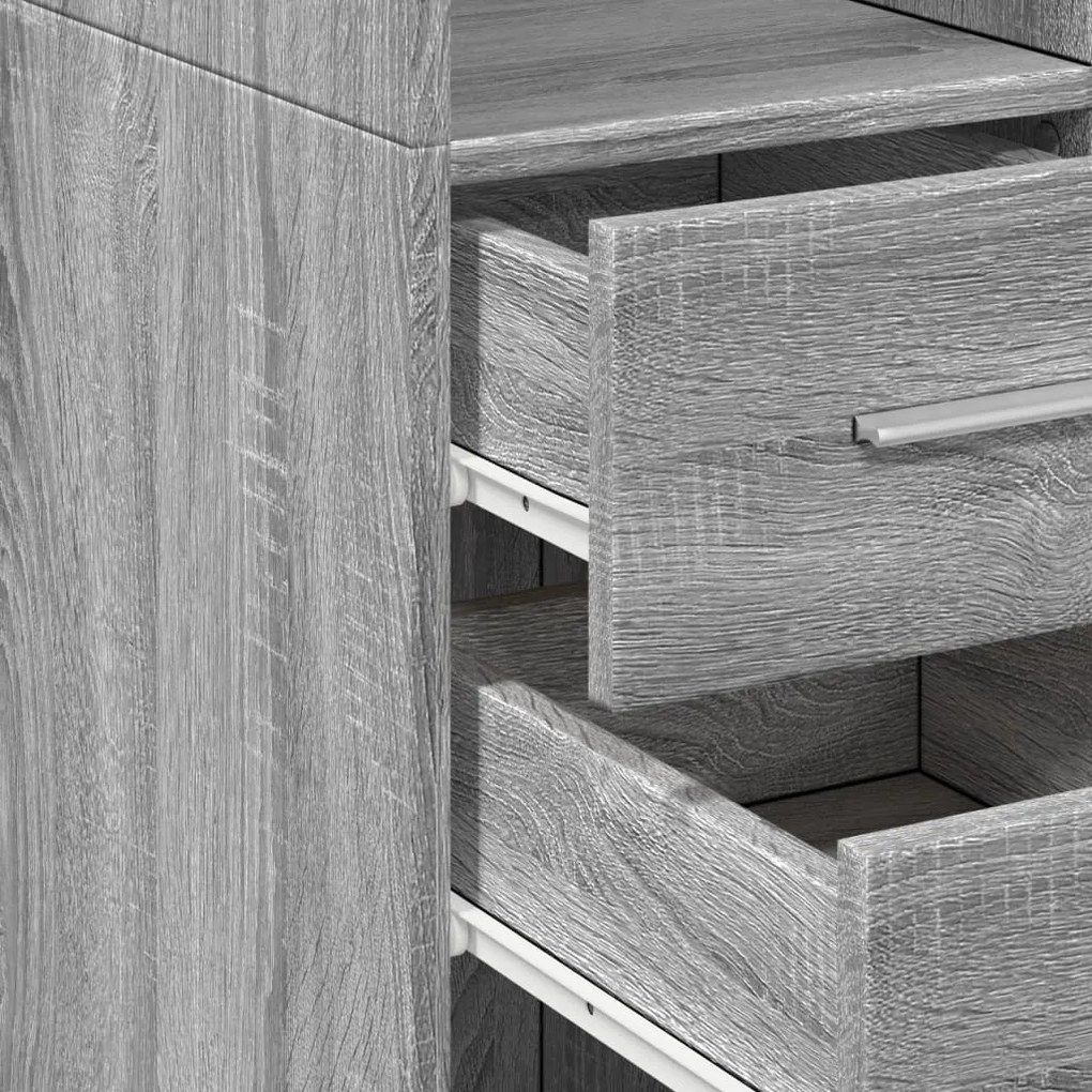 Skříň highboard šedá sonoma 50 x 42,5 x 185 cm kompozitní dřevo 3281460