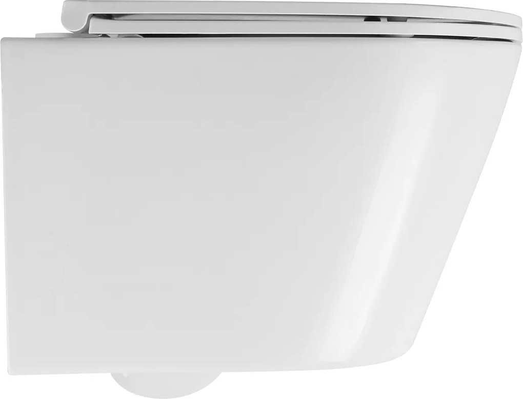 Erga Vento, závěsná WC mísa 490x365x365mm, Tornado 2 + toaletní sedátko s pomalým zavíráním, bílá, ERG-V03-VENTO-TO2-WH