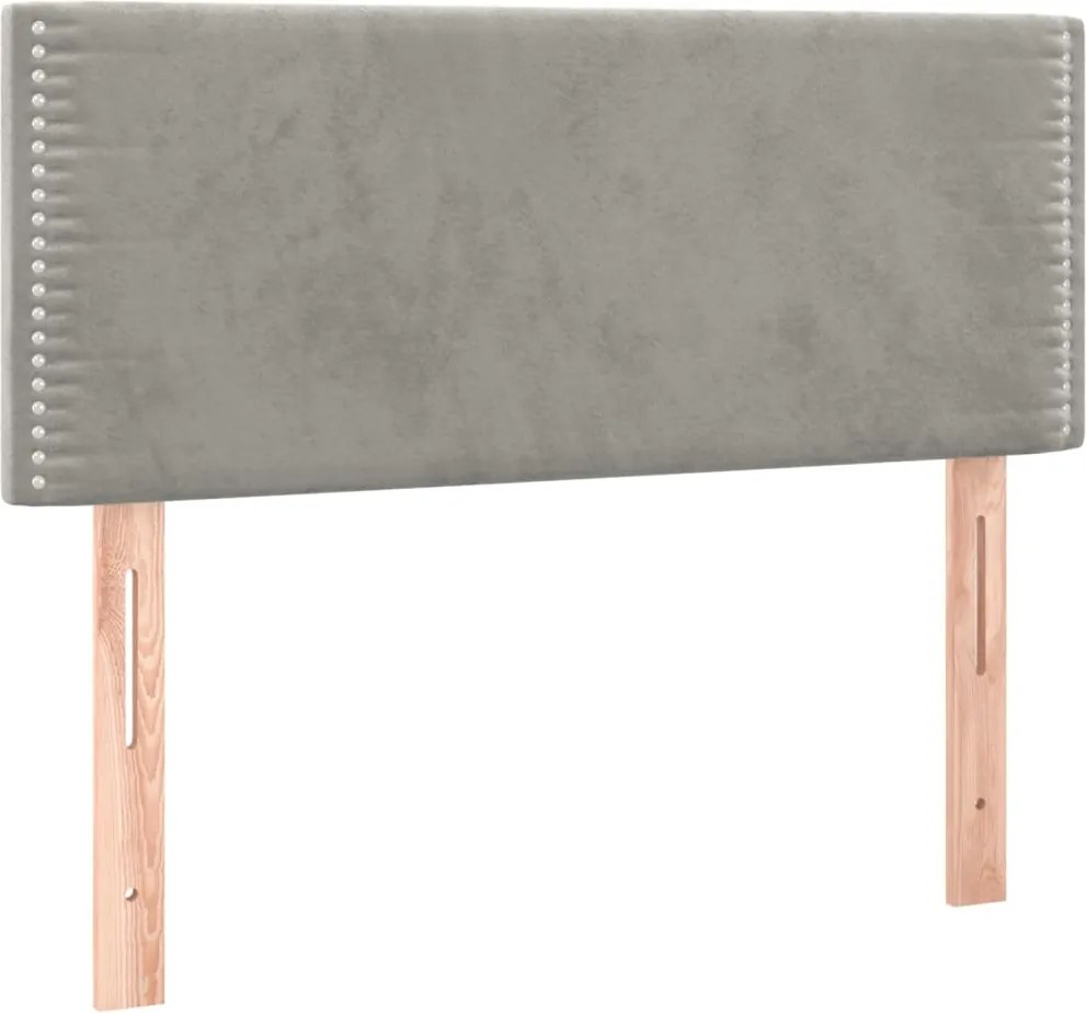Box spring postel s matrací světle šedá 120 x 200 cm samet 3141233
