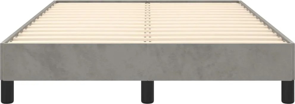 Rám postele bez matrací světle šedá 120x190 cm samet 3269625