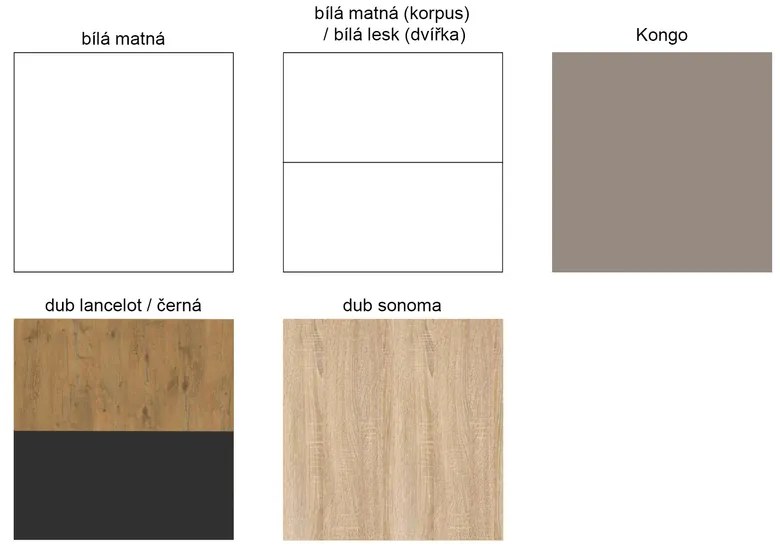 Stolwit Skříň ke sklopné posteli BASIC - s věšákem barevné provedení kongo