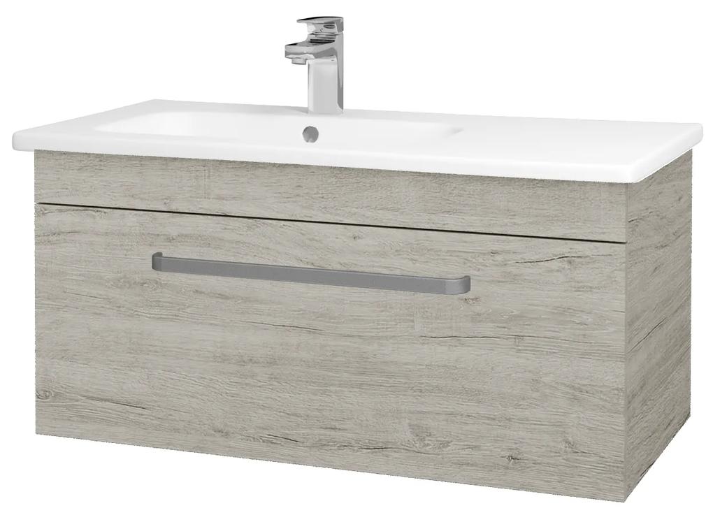 Dřevojas Koupelnová skříň ASTON SZZ 90 Varianta: N01 Bílá lesk / Úchytka T01 / D08 Wenge