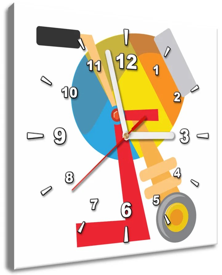 Gario Obraz s hodinami Míchačka Rozměry: 30 x 30 cm