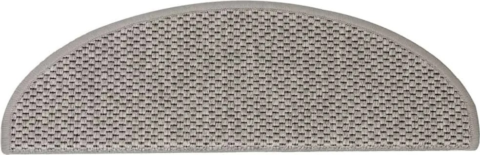 Samolepicí rohože na schody Sisal-Look 30 ks 65x21x4cm Stříbrná 3365871