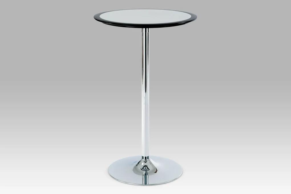 Artium barový stůl AUB-6050 BK, černo-stříbrný plast